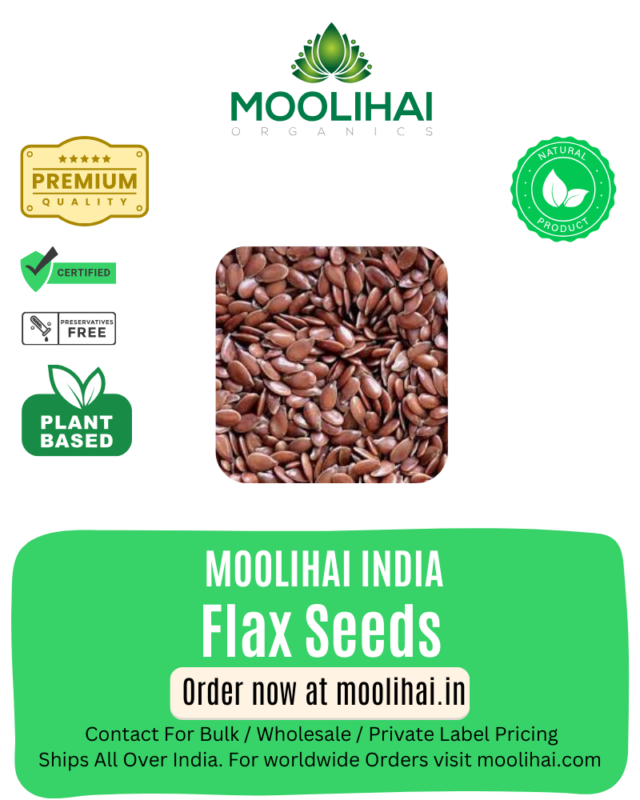 Flax Seeds / aali vidhai / Linseed / alsi-100gm - Moolihai India