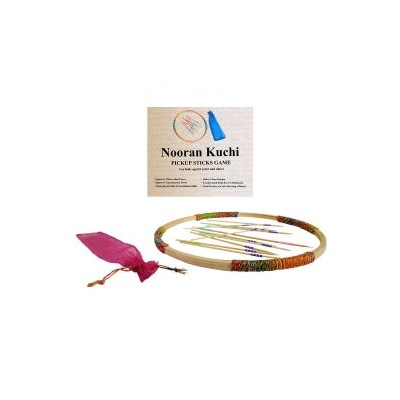 Pick-up Sticks Game / Nooran Kuchi Game (Wooden Pickup Stick with Ring ...