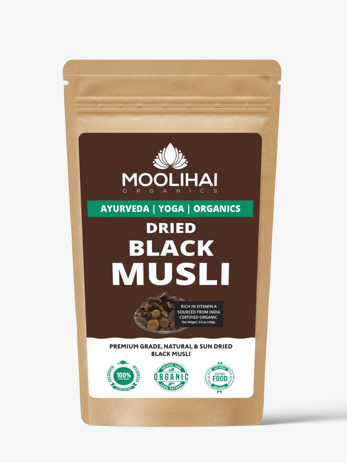 Buy Dried Black Musli | Kali Musli | Nilapanai Kilangu - Moolihai.com